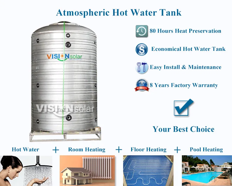 Industrial Stainless Steel Solar Thermal Storage Tanks 1000l - Buy ...