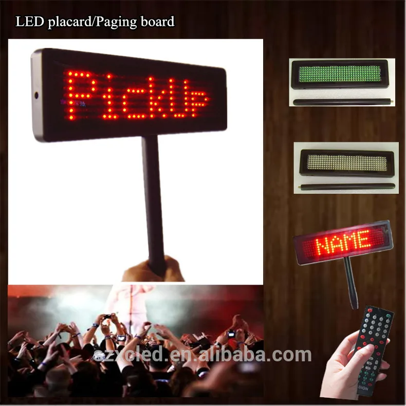 P4.75-8*48,Handheld Paging Board/display/sign High Brightness Yellow ...