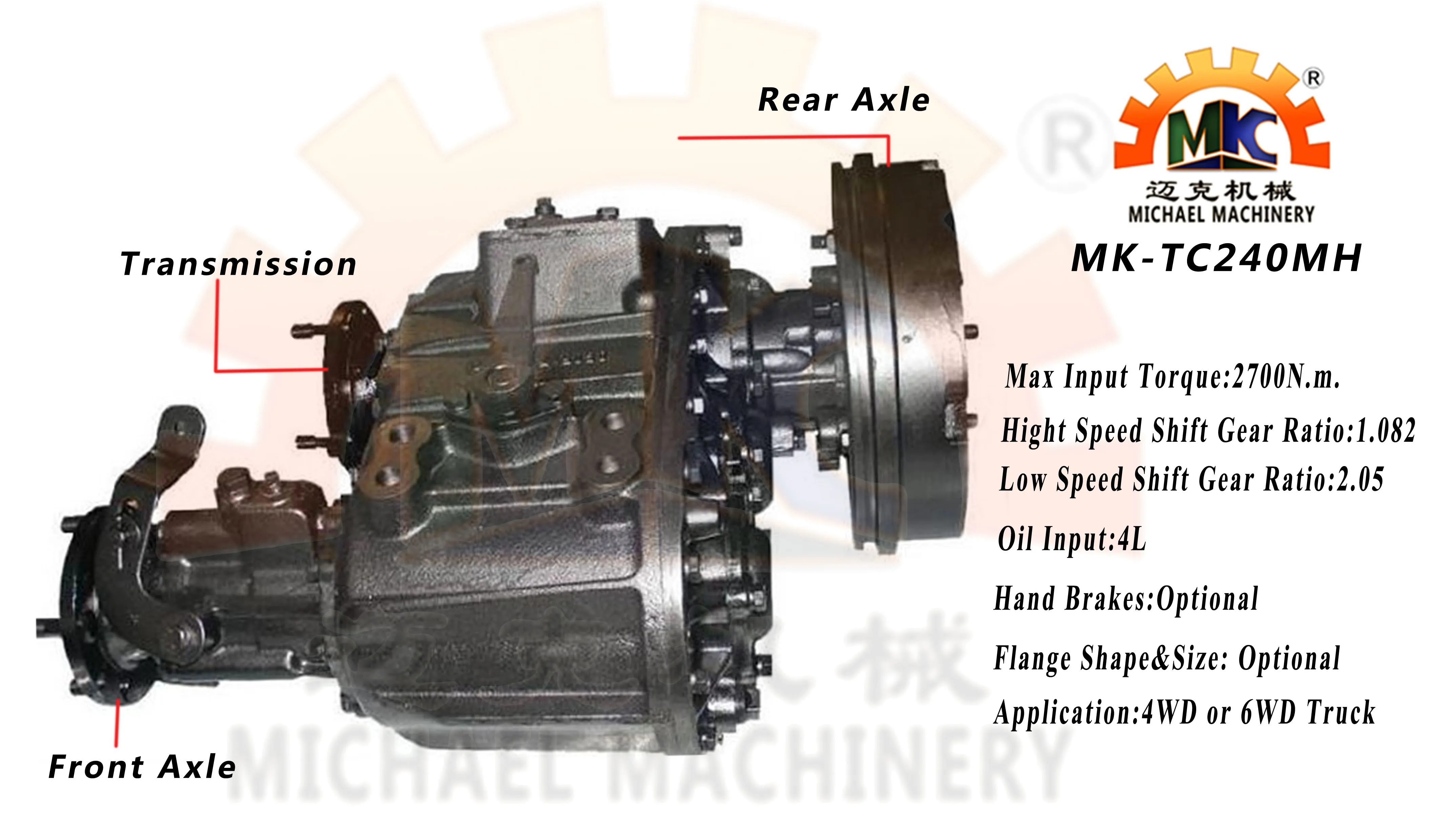 ELF NPR 4x4/6x6 Trucks - Durable Transfer Case Gearbox