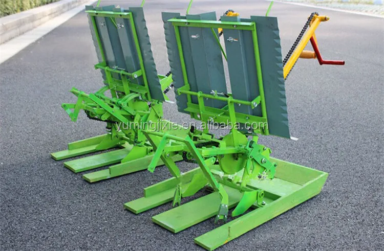 2 Row Mini Manual Rice Transplanter Hand Working Rice Planting Machine ...