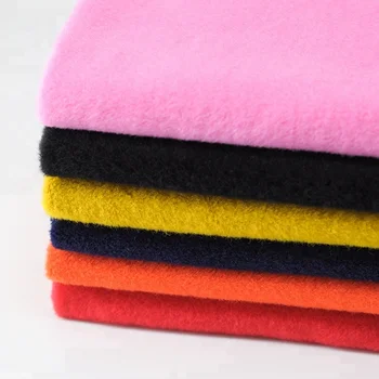 China Solid Cotton Polyester Knit Cvc Velvet Fleece Fabric For Thermal ...