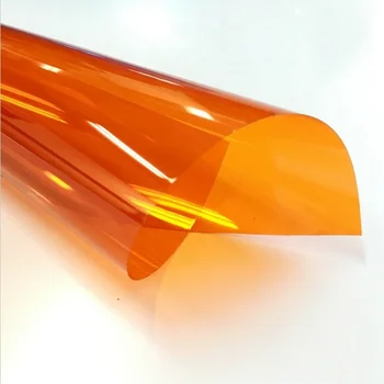 Orange Color Decorative Residential Building Tint Glass Window Film ...