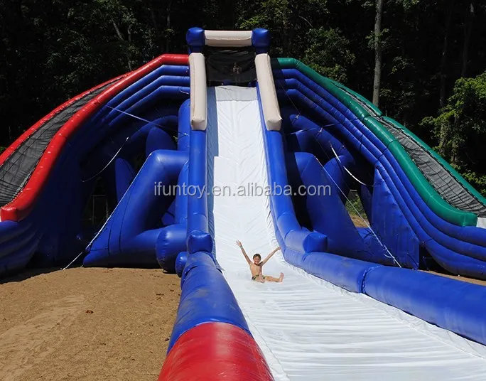 Inflatable Arctic White Polar Bear Plunge Double Lane Slide/snow Theme ...