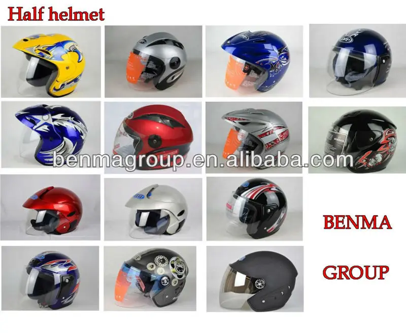 Anti UV Half Face Adjustable Helmet for Motor Bike - BM168