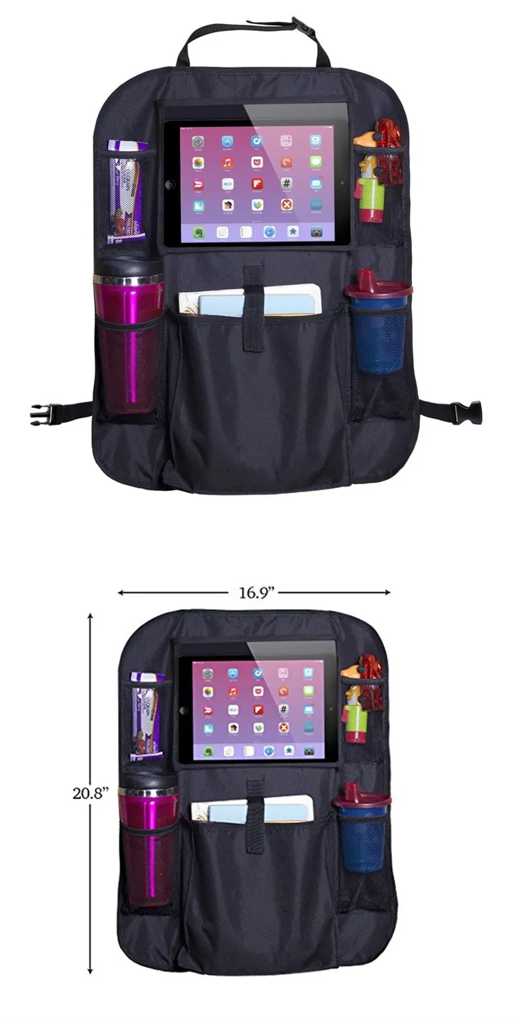 Luxury Car Back Seat Organizer With Tablet Holder - Large Touch Screen ...