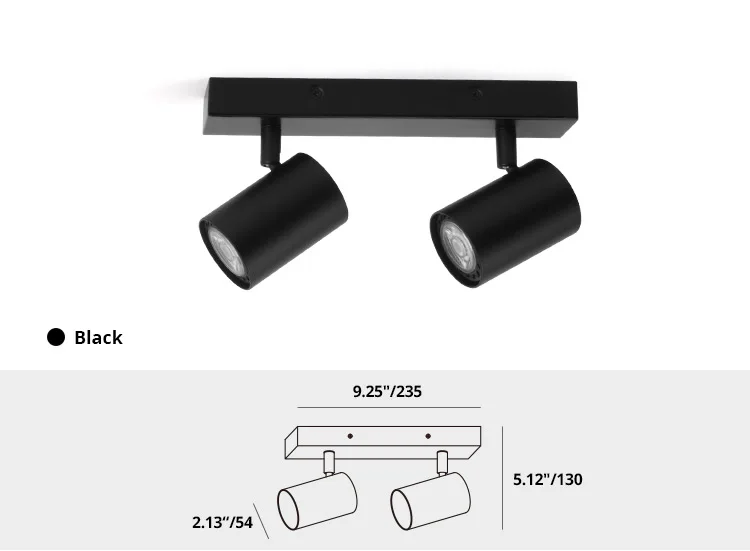 Modern Double Head Adjustable LED Spotlight for Indoor Lighting - Wall ...