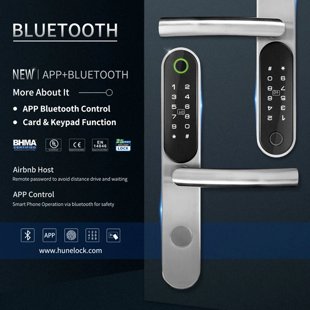 HUNE Bluetooth Fingerprint Smart Door Lock - Secure & Convenient