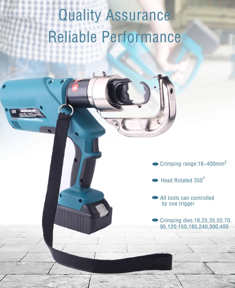 Mini Battery Powered Crimp Tool Crimping Tool For Connectors 16-400mm ...