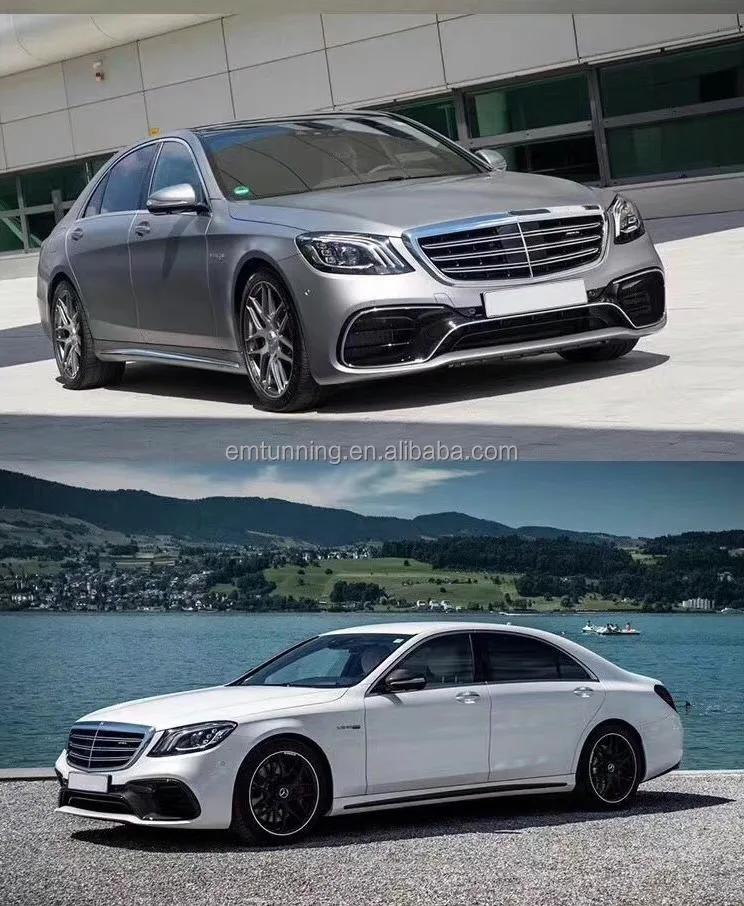 S-class W222 Facelift S63 Style Body Kit Front Bumper Rear Bumper ...