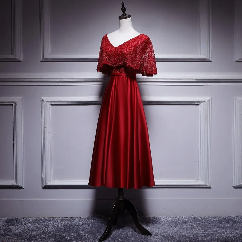 Lswln012 V Neck Prom Dress European Style Evening Dress 2018 - Buy ...