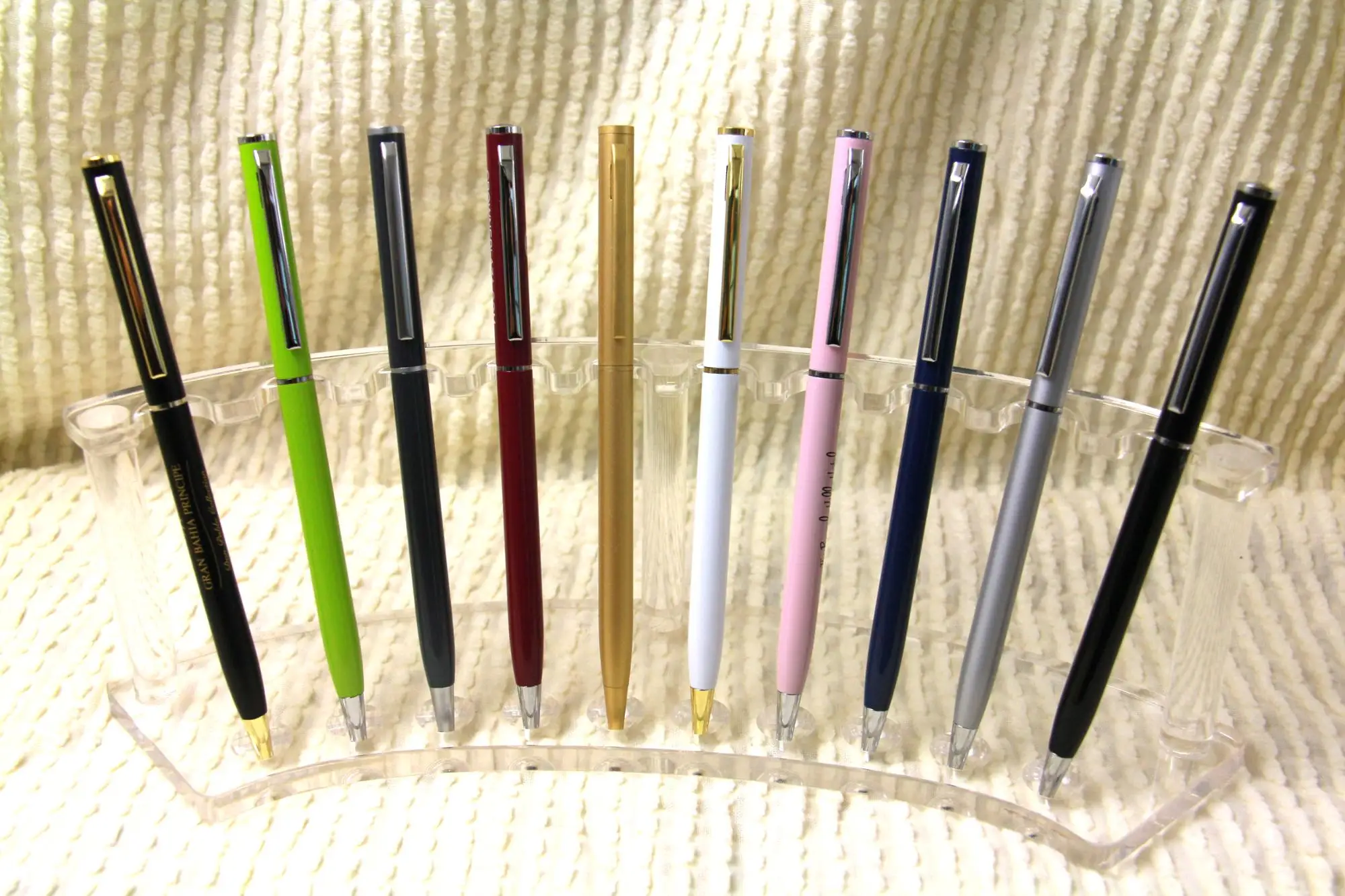 Fairmont Hotel Slim Ball Pen - Customized Logo & Ink Color