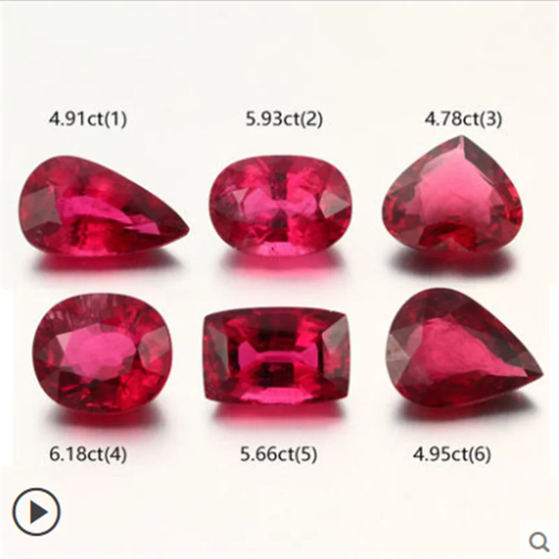 Natural Gemstone Fine Jewelry 4-7ct Blood Red Rough Tourmaline Loose ...