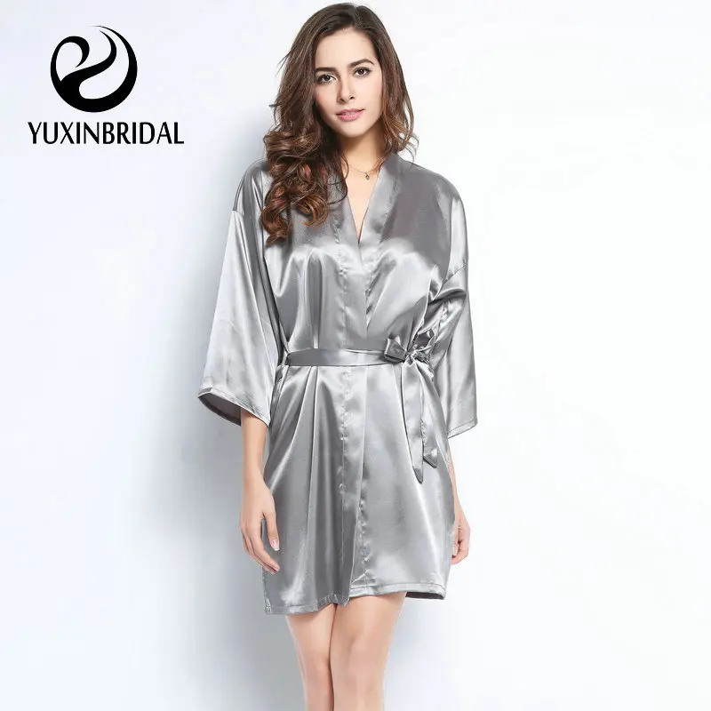 Fashion Gold Solid Plain Silk Satin Rhinestone Bride Robe Wr1-0020 ...