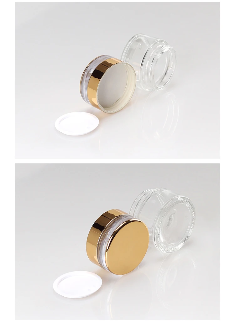 Cosmetic Packaging Luxury Cosmetic Jar 20g 30g 50g Glass Jar| Alibaba.com