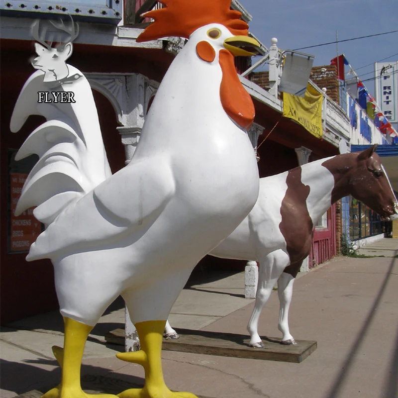 Large Polyresin Chicken Rooster Statue Animal Resin Sculpture For Sale ...
