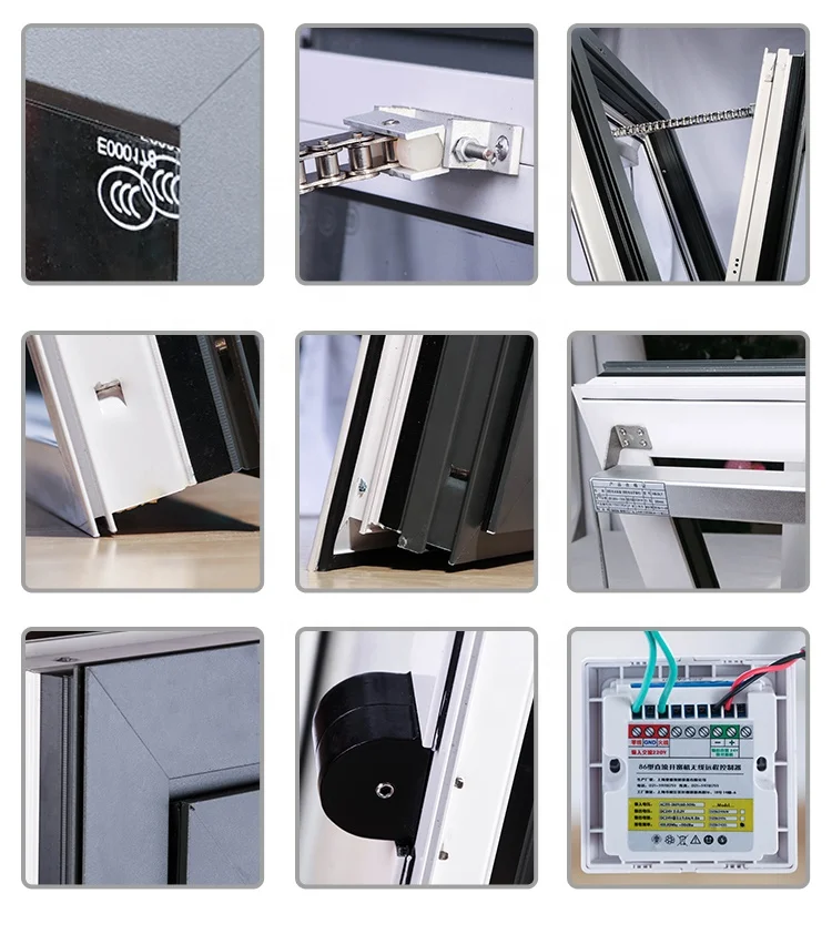 MINYE Aluminum Tempered Glass Casement Window - Pivot Hinge