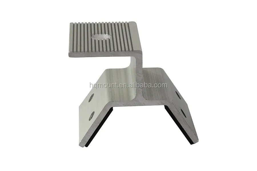 Aluminium 35mm-50mm Pv Solar Module Middle Inter Clamp And End Clamp ...