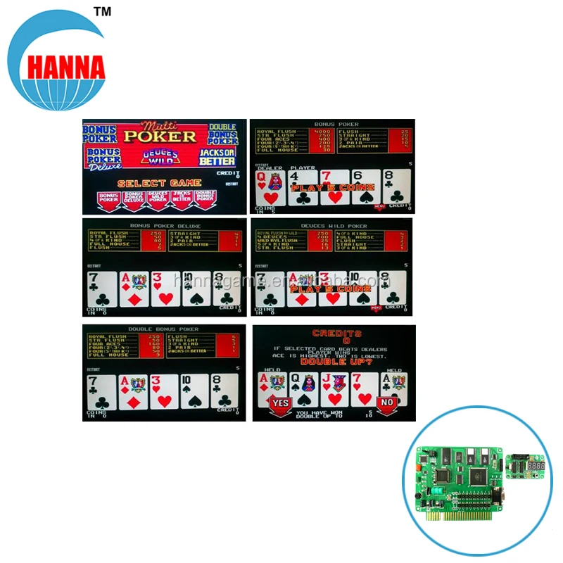 Igt Multi Poker 5 In 1 With Double Bonus And Better Jackpots Game Pcb ...