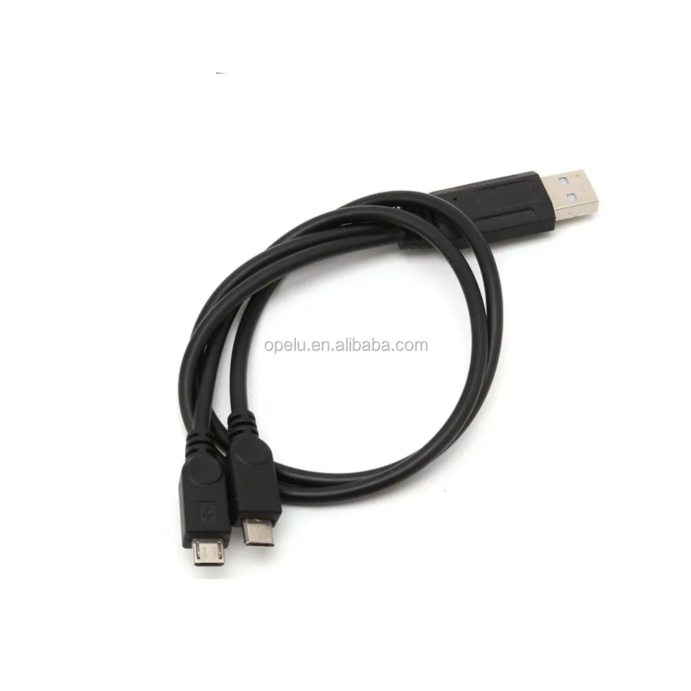 Factory 2 In 1 Usb 2.0 Male To 2port Dual Micro Usb Male Adapter Micro ...