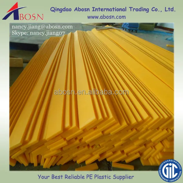 Yellow Flat Plastic Polymer Polyethylene Wear Strips - Buy Yellow Wear Strips,Flat Plastic ...