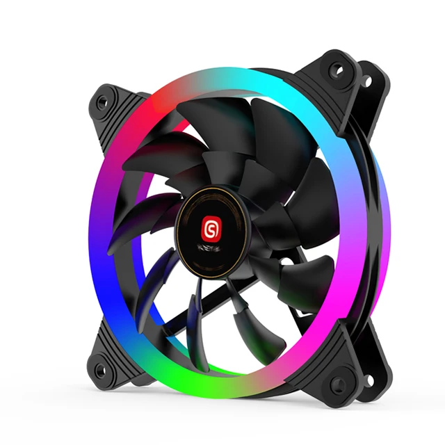Pc Cooler Double Ring Argb Fans 120mm Computer Case Cooling Fans For ...