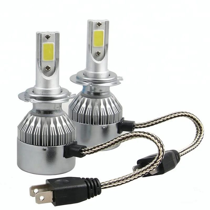 Factory Wholesale Cob Car Led Headlight C6 H4 H7 9005 9006 Hi/lo Beam ...