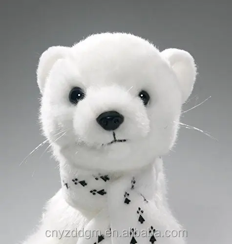 Weasel White with Scarf Plush Toy - Soft & Cuddly