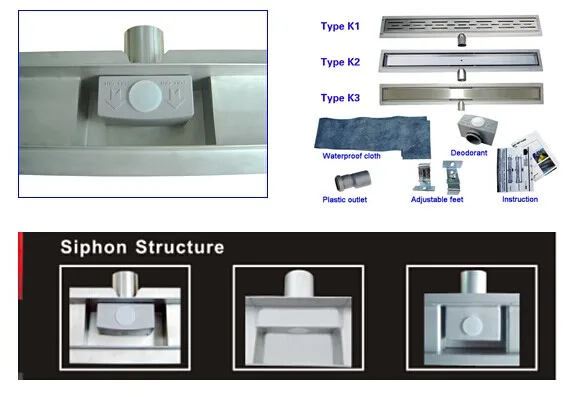 Weldon Stainless Steel Floor Drain Channel Shower Linear Drain - Buy ...