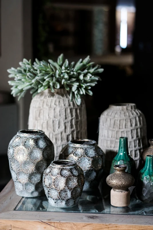 Shabby Chic Decoration Home Goods Cement Vases And Plant Flower Pots ...
