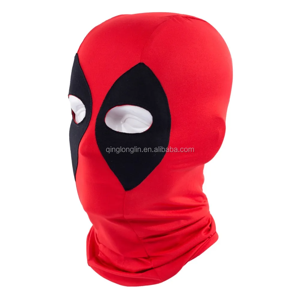 Soft Lycra Spandex Deadpool Mask Hood Super Hero Balaclava Deadpool ...