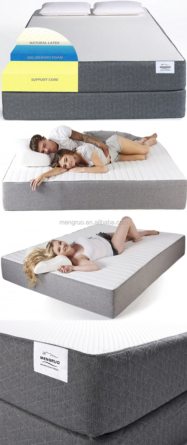 Modern Luxury Vacuum Compressed Packed King Queen Size Gel Infused ...