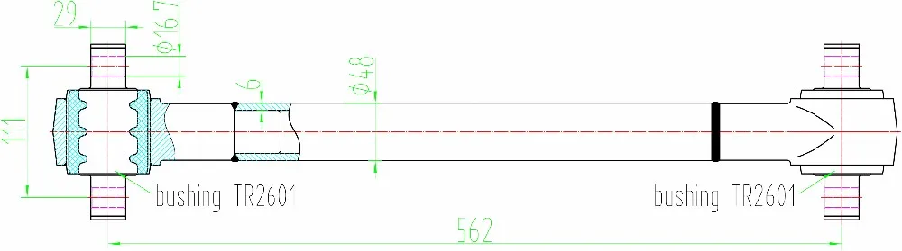 Auto Chassis Suspension Bushing American Heavy Truck Torque Rod - Buy ...