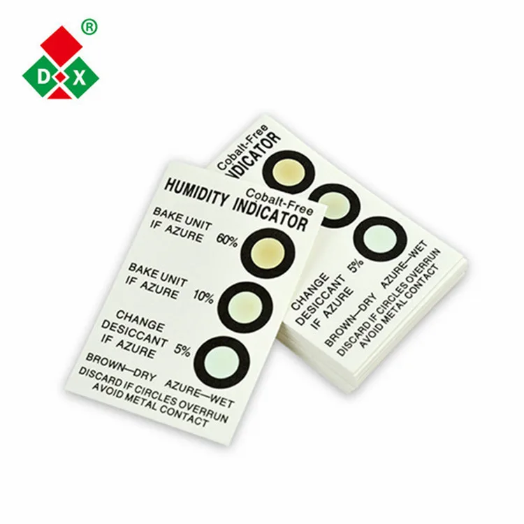 Water Color Change Stickers - Humidity Indicator Plugs Card