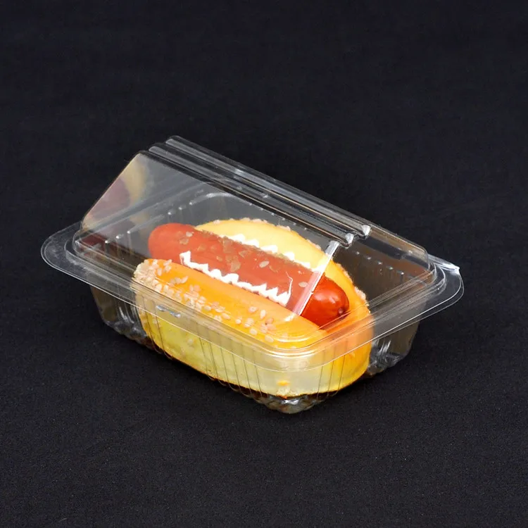 Plastic Hot Dog Sandwich Packaging Box -Disposable & Customizable