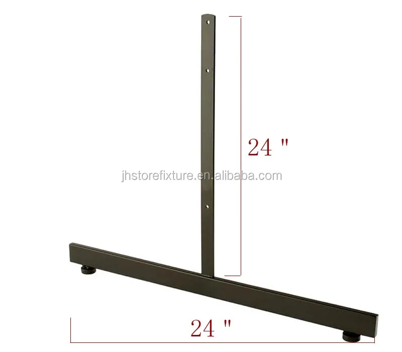 Customized Bespoke Chrome T Style Leg Display Stand Clothing Shop ...