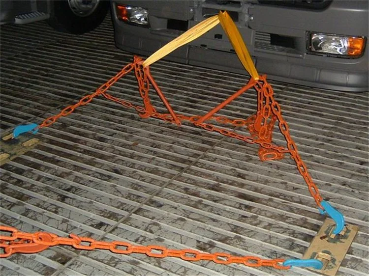 Colorful G80 Alloy Steel Marine Lashing Chain With C Hook For Container ...