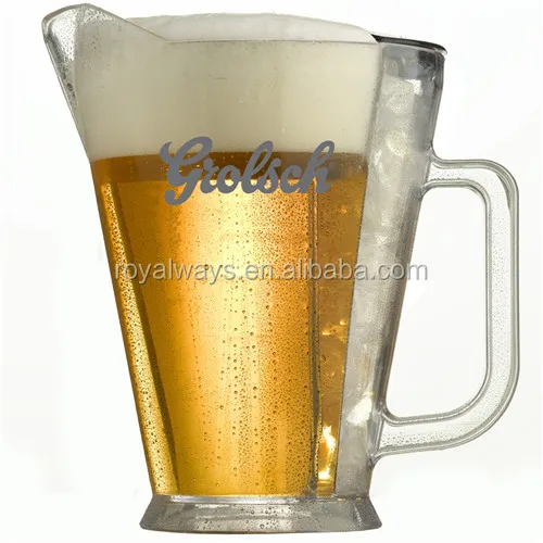 Wholesale High Quality Plastic Beer Jug With Ice Section,Beer Pitcher ...