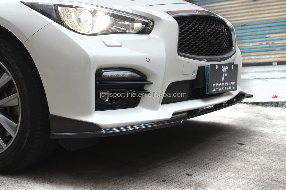 Luxury Carbon Fiber Car Front Bumper Lip For Infiniti Q50 Sport 2014 ...