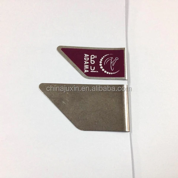 Stainless Steel Flat Metal Paper Clip With Full Color Laminated Label ...