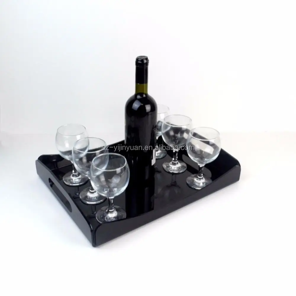 Round Shot Glass Holder Tray Rotating Acrylic Shot Wine Glasses Tray Wholesale Rotating Acrylic