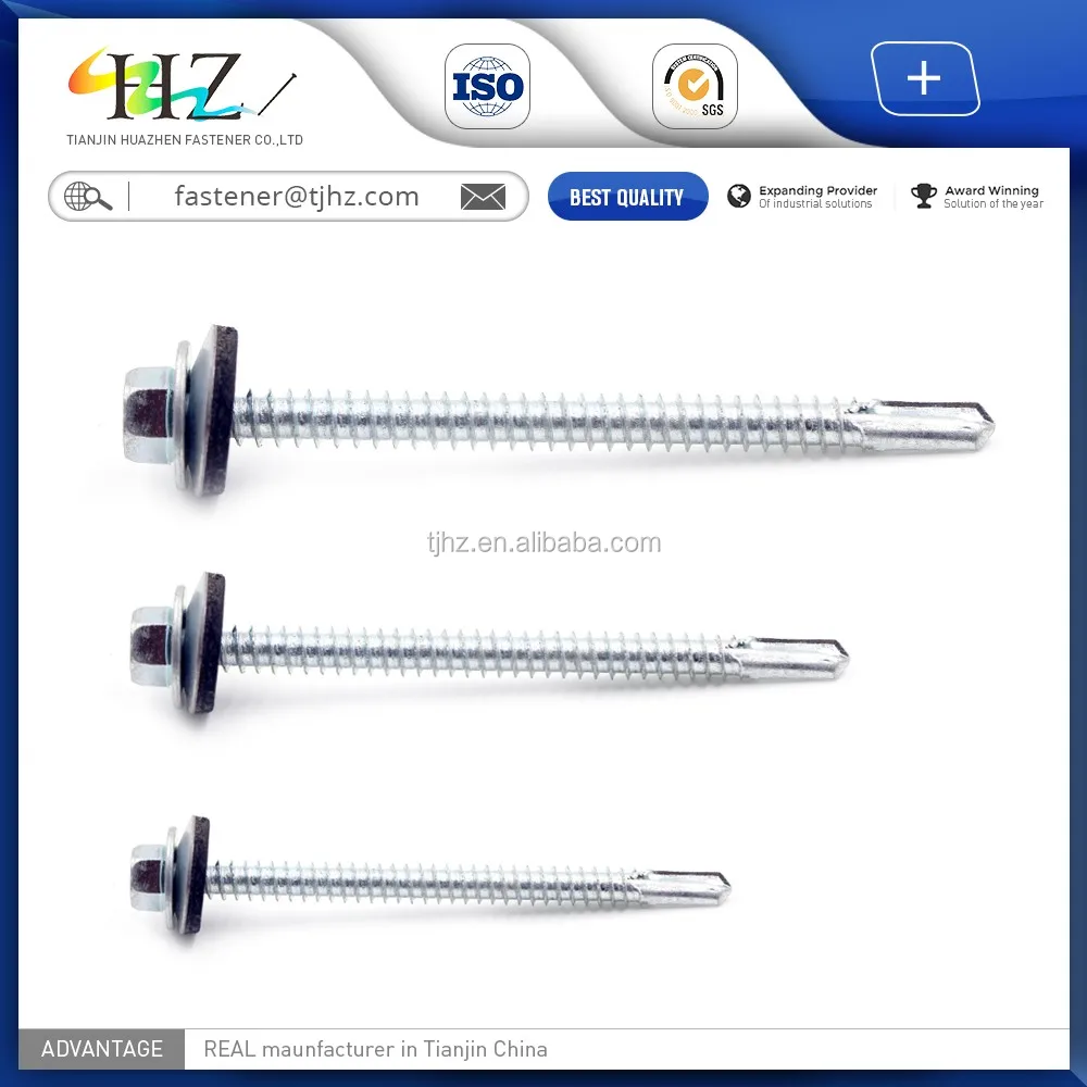 Carbon Steel C1022a Hex Washer Head Type Epdm Self Drilling Screw - Buy Self Drilling Screw ...