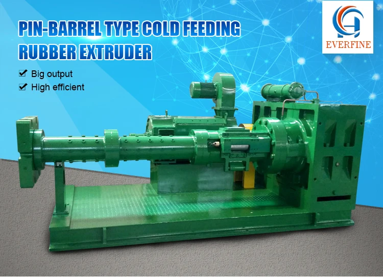 Pin-barrel Type Cold Feeding Butyl Rubber Extruder Machine - Buy Butyl ...