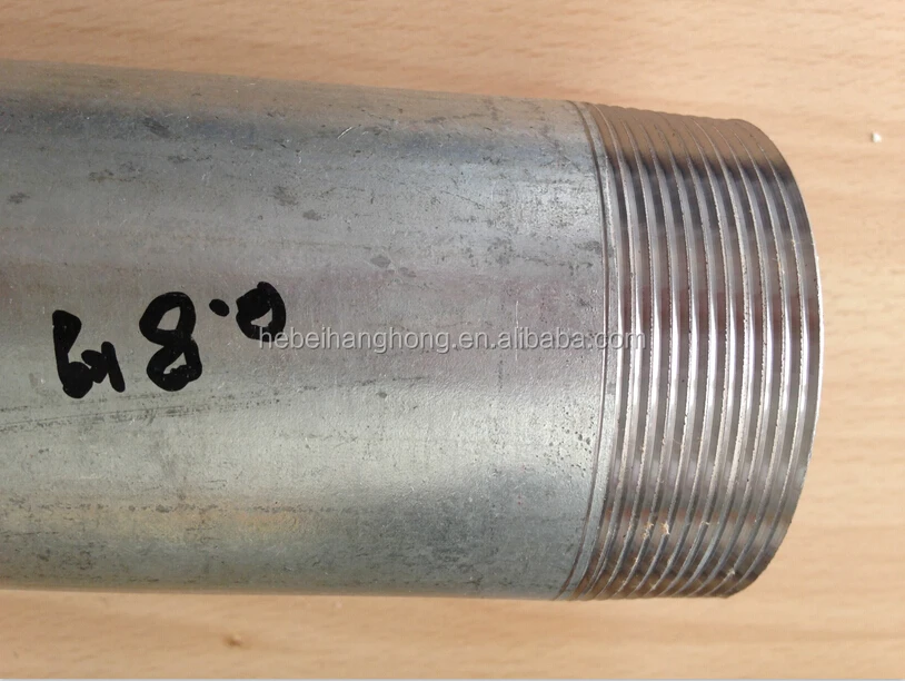 2 1/2 Inch Bsp Thread Hot Dipped Galvanized Pipe Coupling Nipples - Buy ...