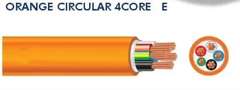 Orange Circular Cable 10mm 4c + E - Buy Orange Power Cable,Pvc Sheathed ...