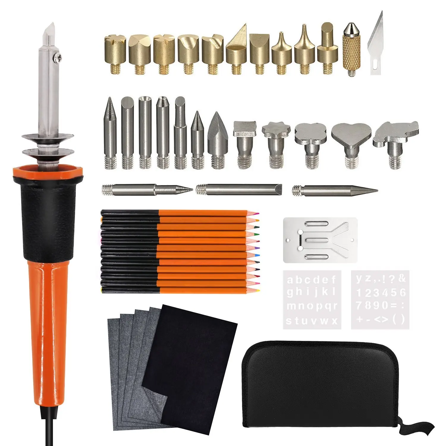 Frankever 50 Pcs Wood Burning Kit,Wood Burning Tool Set For Pyrography ...