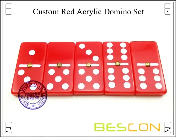 Custom Red Acrylic Domino Game Set - Buy Custom Red Acrylic Domino Game ...