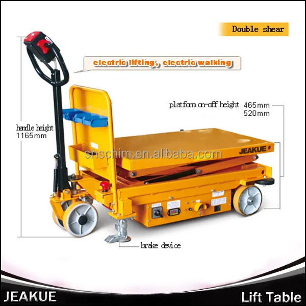 Electric Lifting and Moving Lift Table - 500-800kg Capacity