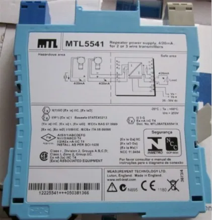 MTL Intrinsically Safe Isolators MTL5541 - Reliable Low Voltage Solutions