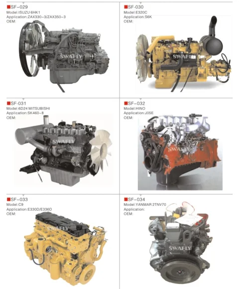 Genuine D6AC Diesel Engine for R375LC-7H Excavator - SWAFLY