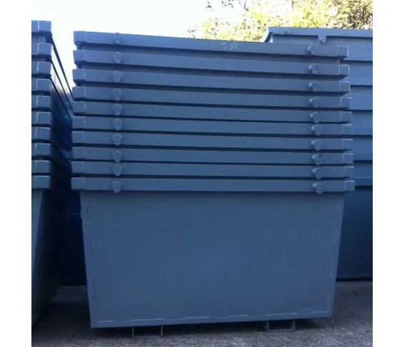 T39 2.8m3 Skip Bins Metal Scrap Bins With Crane And Tipping Eyes For ...